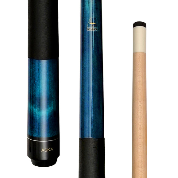 ASKA Pool Cue LEC36 Blue, 36" Stick, – Aska Billiards