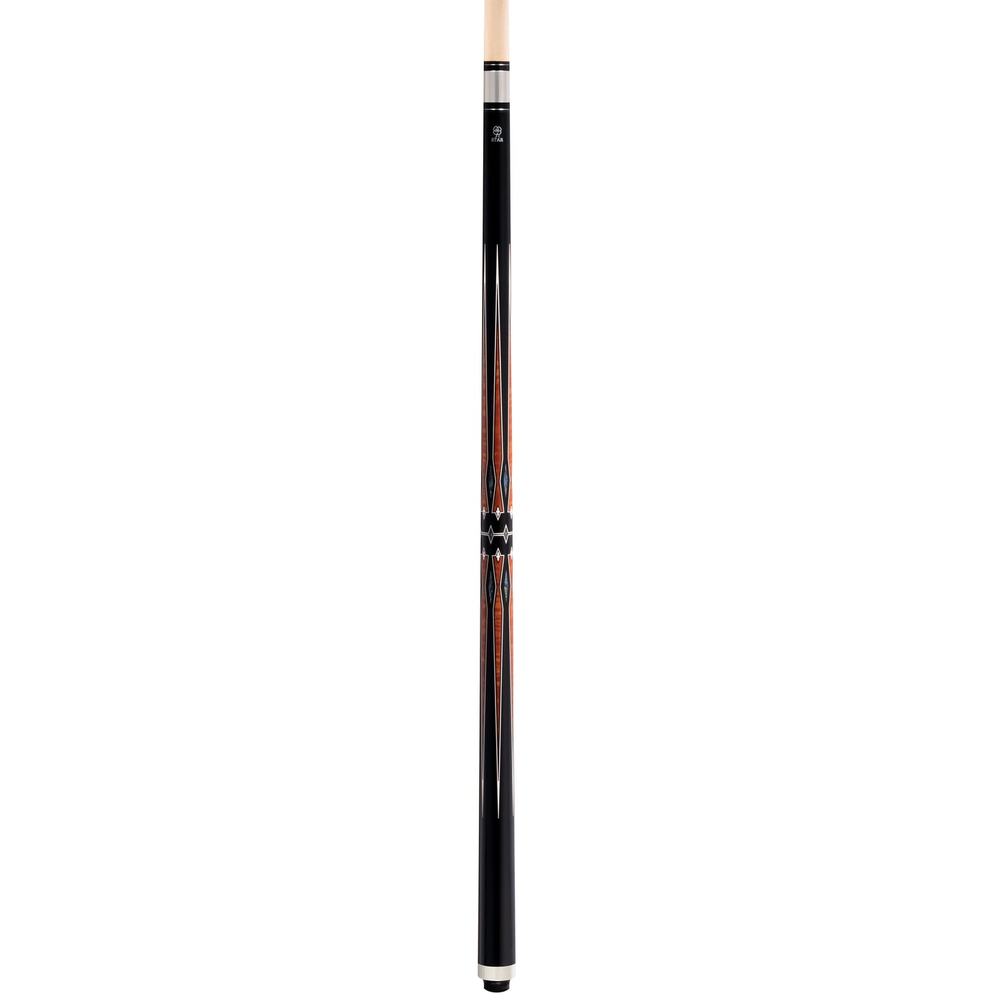 McDermott Star Pool Cue – Black Overlay Design, No-Wrap (S82) – Aska ...