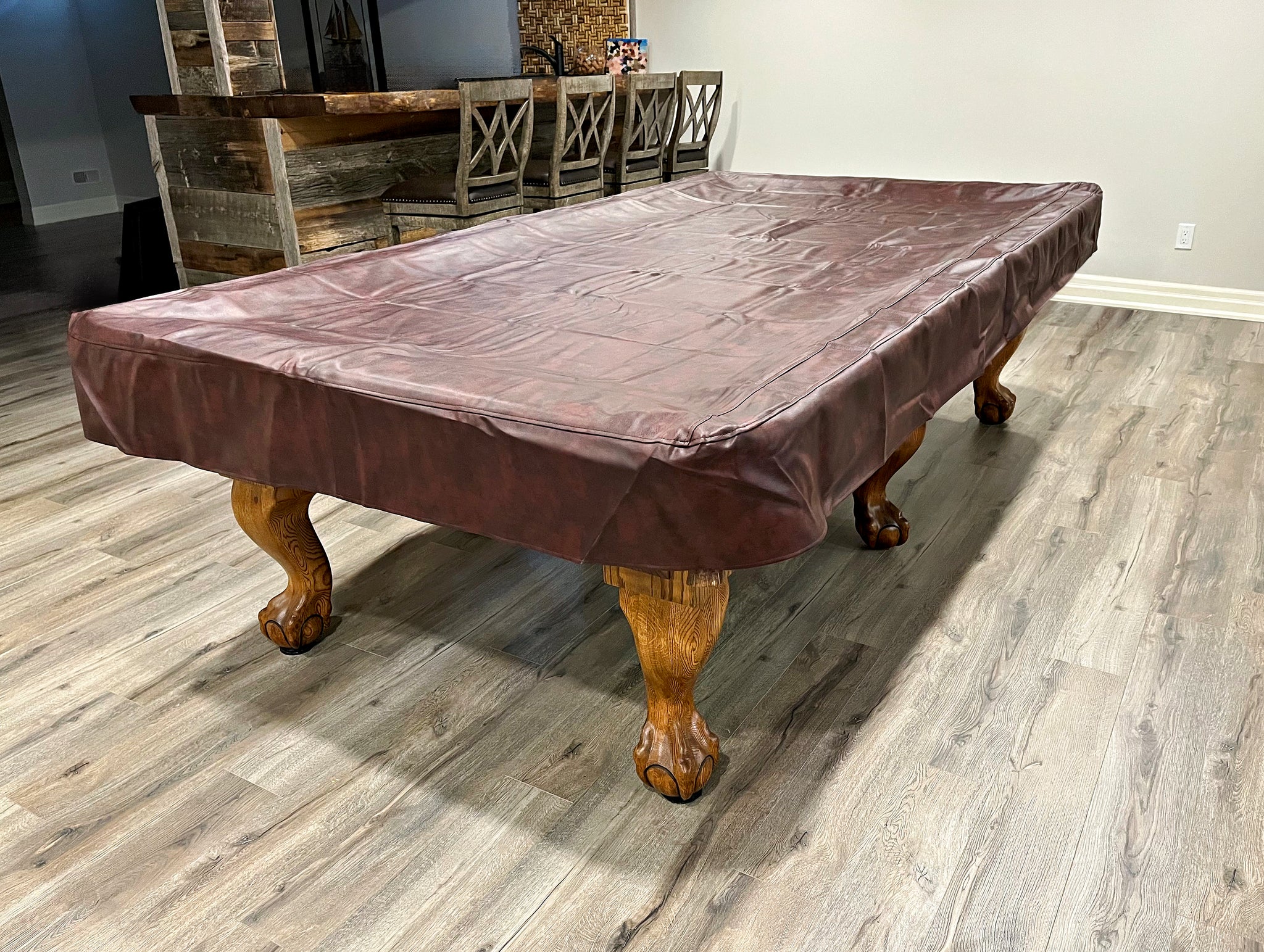 Billiard Table Cover, 7-Feet Burgundy Heavy Duty PVC – Aska Billiards