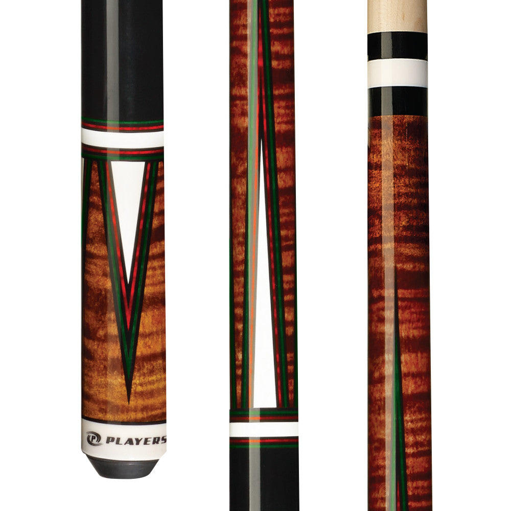 Players 4 Point Antique Maple Wrapless Cue (C-811) – Aska Billiards